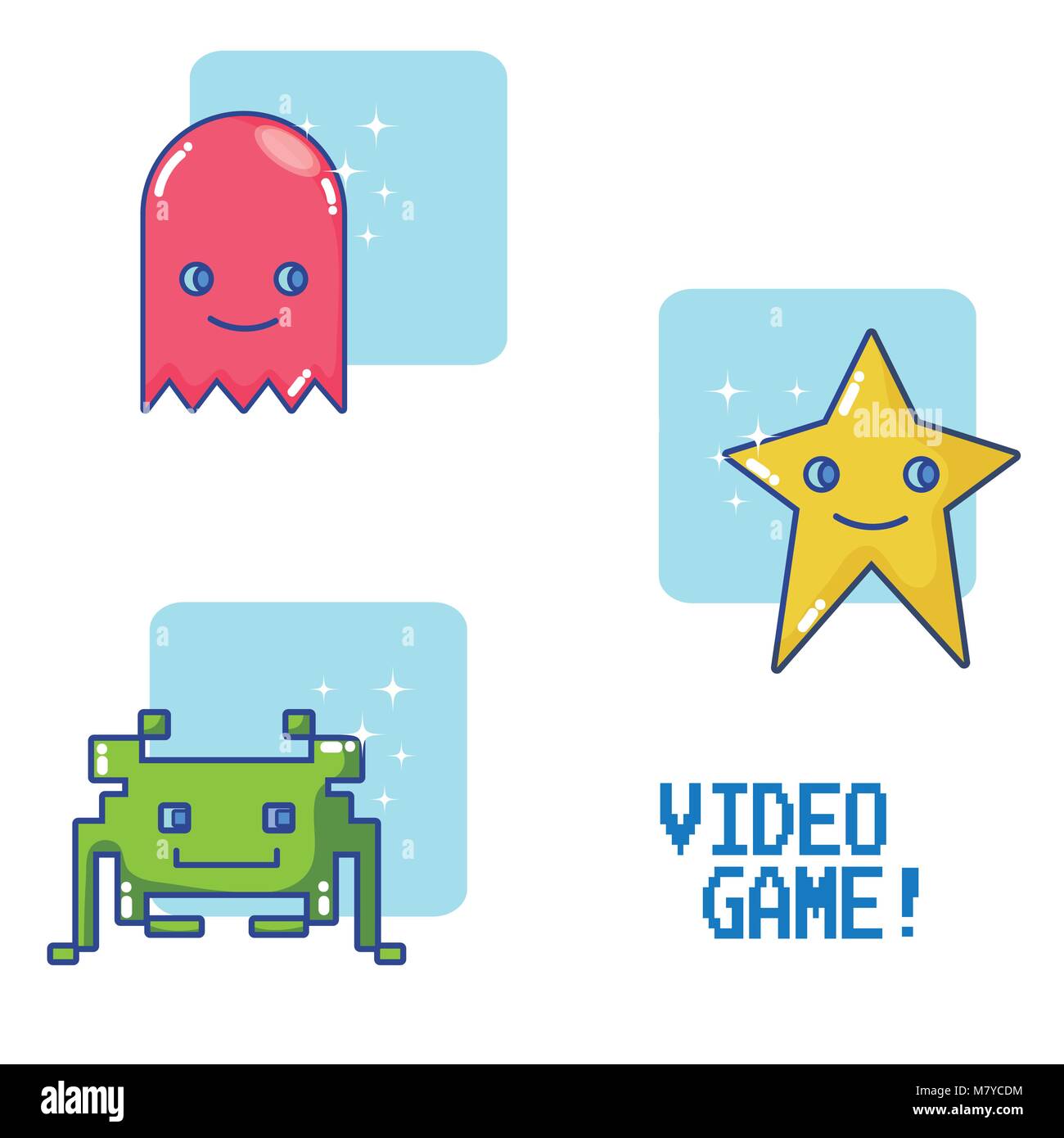Videogame retro characters Stock Vector Image & Art - Alamy