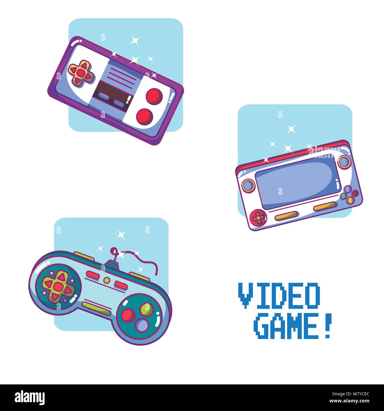 Retro gaming consoles Stock Vector Images - Alamy