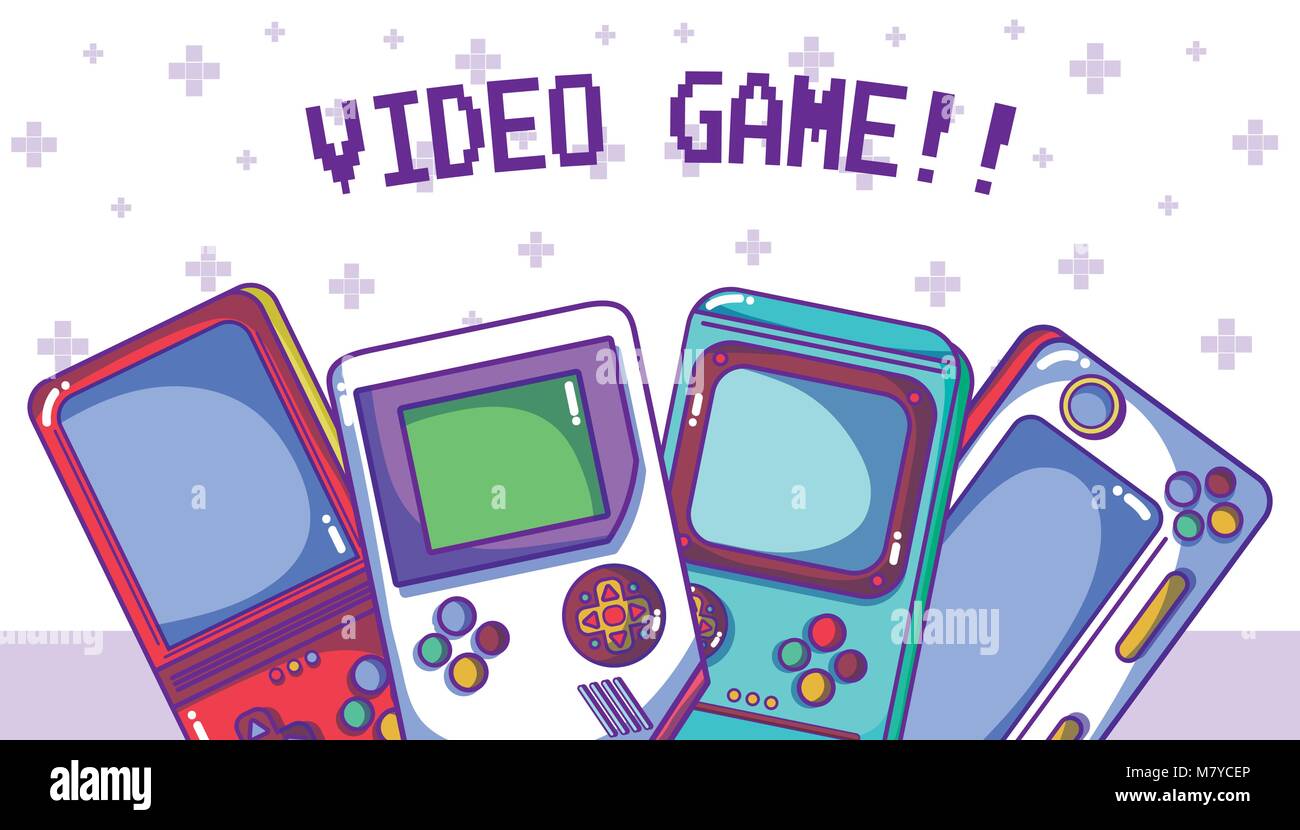 Retro gaming consoles Stock Vector Images - Alamy