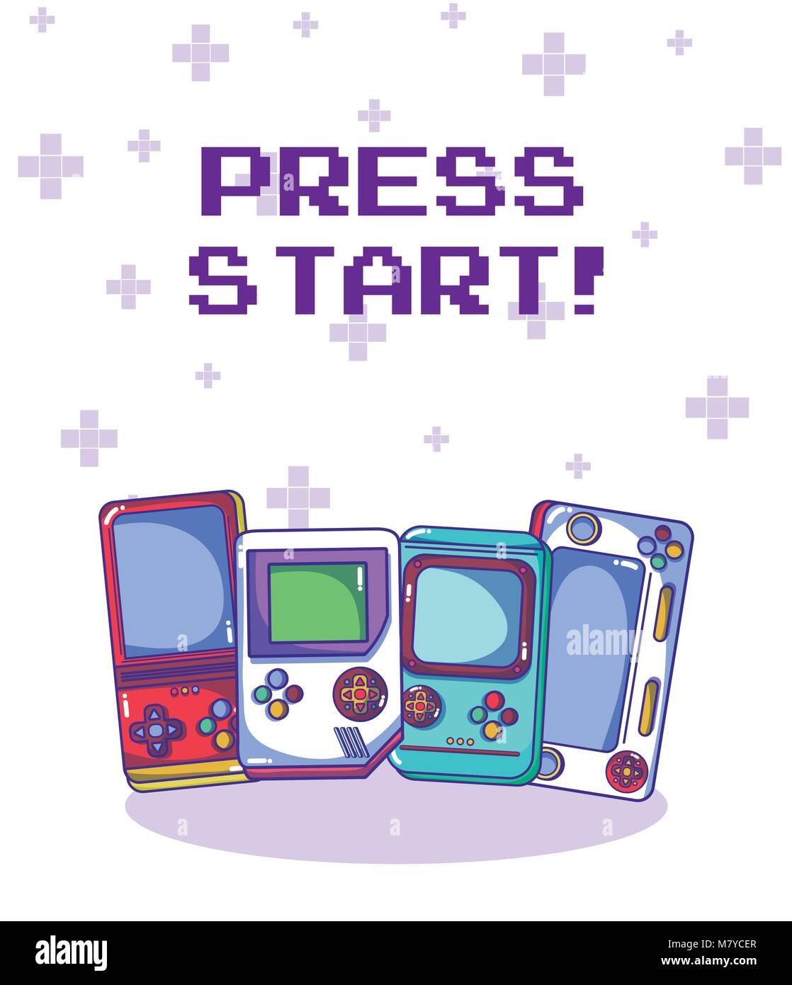 Retro gaming consoles Stock Vector Images - Alamy