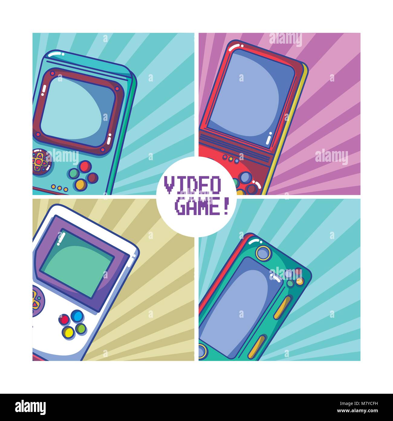 Retro gaming consoles Stock Vector Images - Alamy