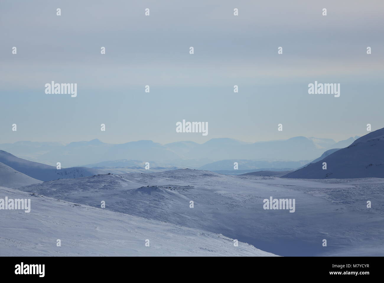 Mountains, Sun, Clear Blue Sky, Fog Stock Photo - Alamy