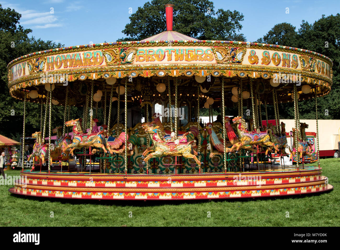 Carousel fairground ride Stock Photo - Alamy