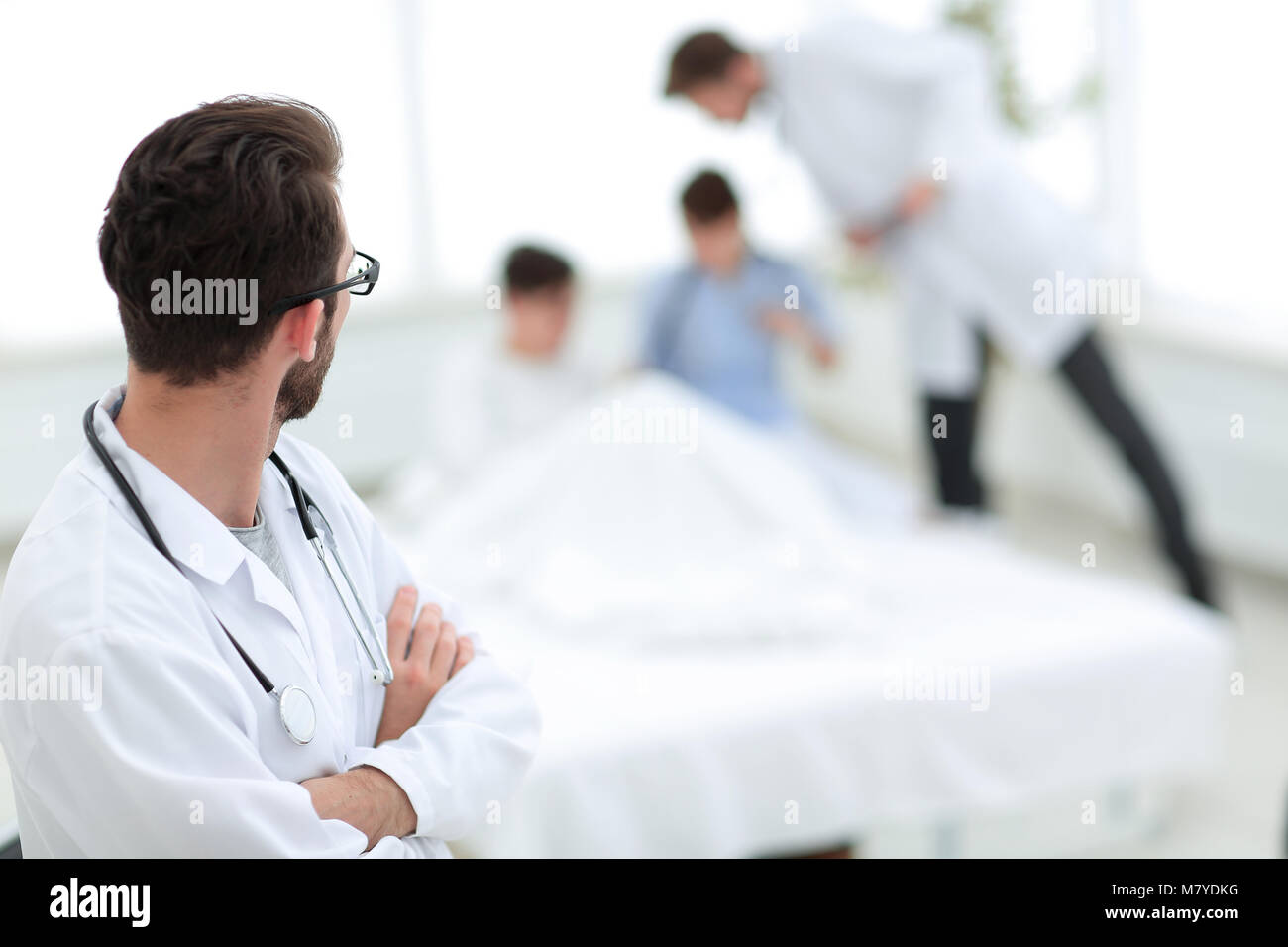 Blurred image of a patient in critical condition Stock Photo - Alamy