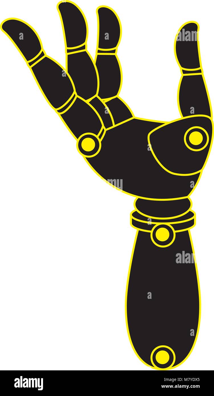robot hand humanoid icon vector illustration design Stock Vector Image ...