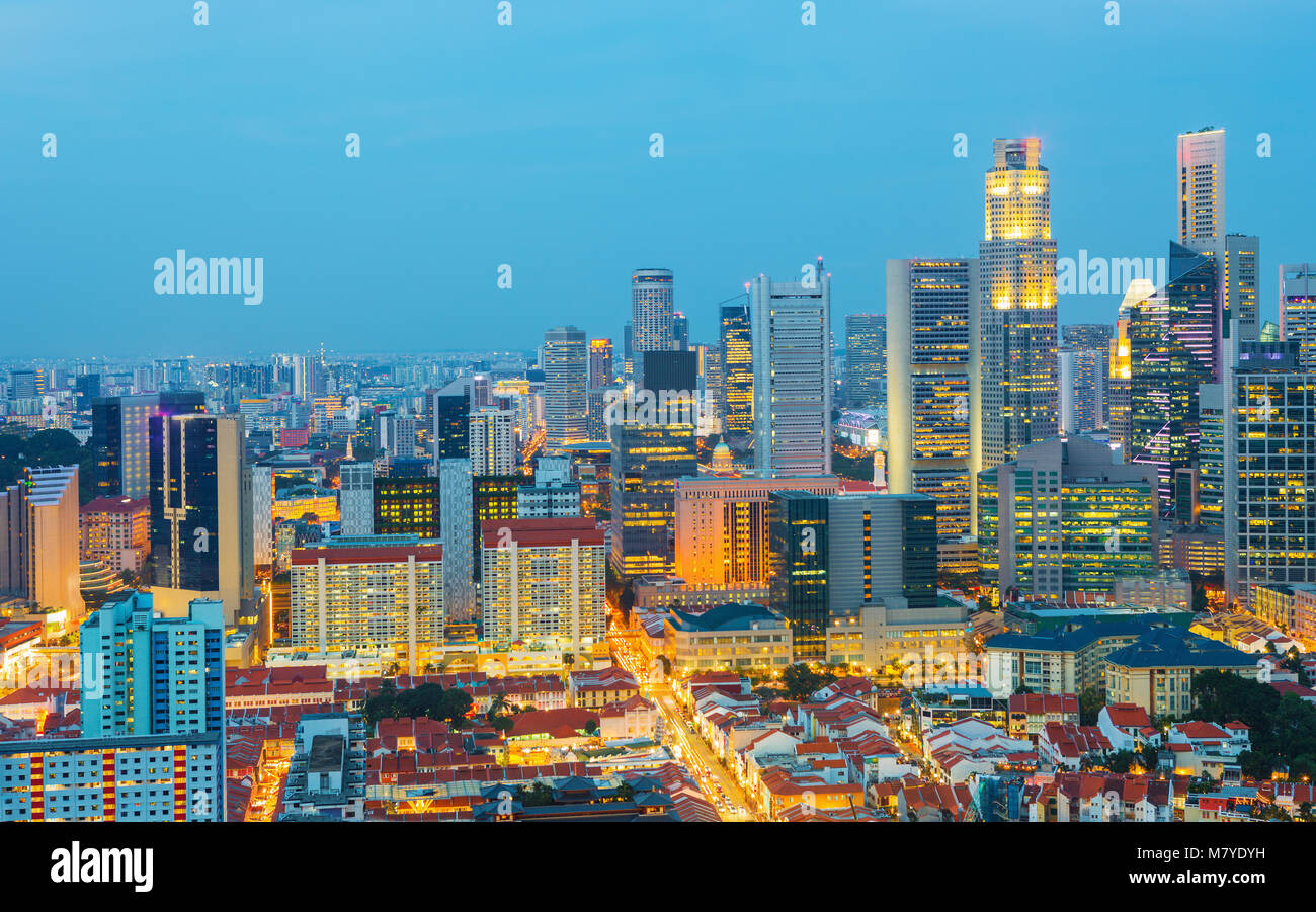 Singapore city view from above, Singapore Stock Photo - Alamy