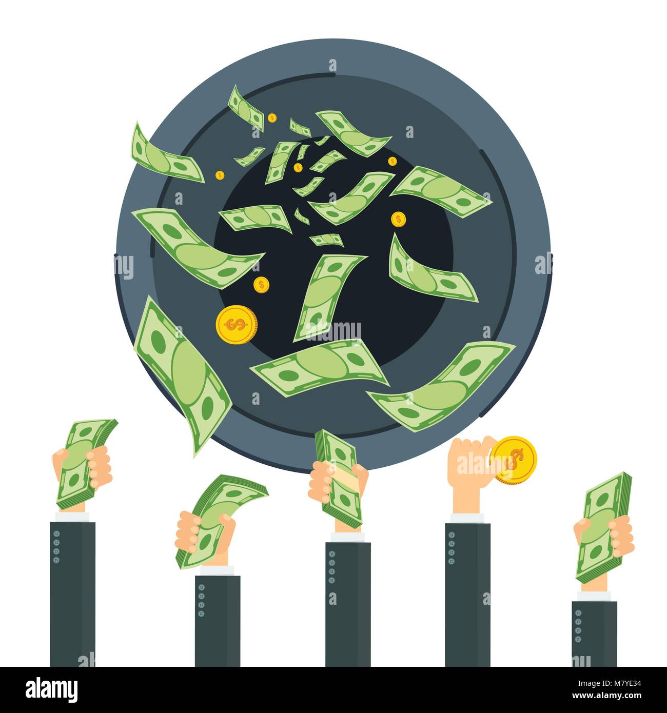 wasting money concept Stock Vector Image & Art - Alamy