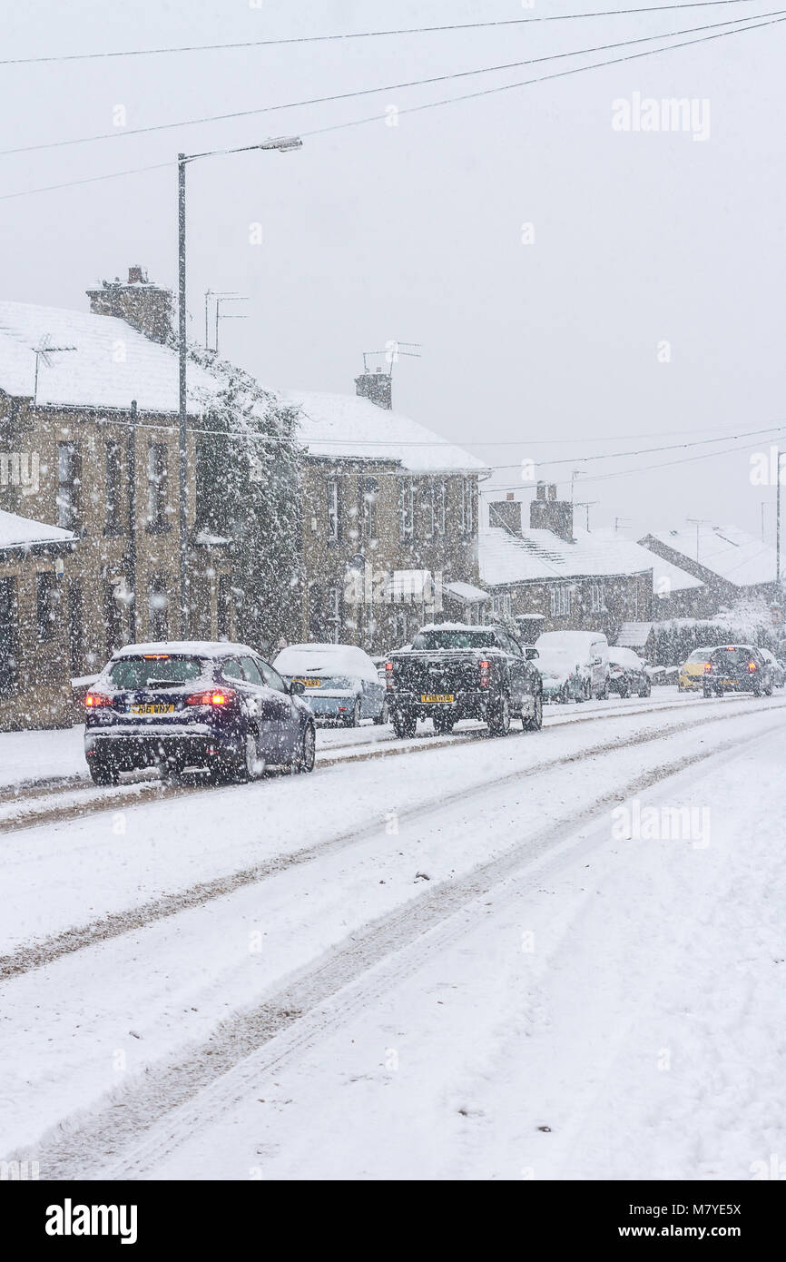Snow fall in yorkshire, beast from the east Stock Photo - Alamy