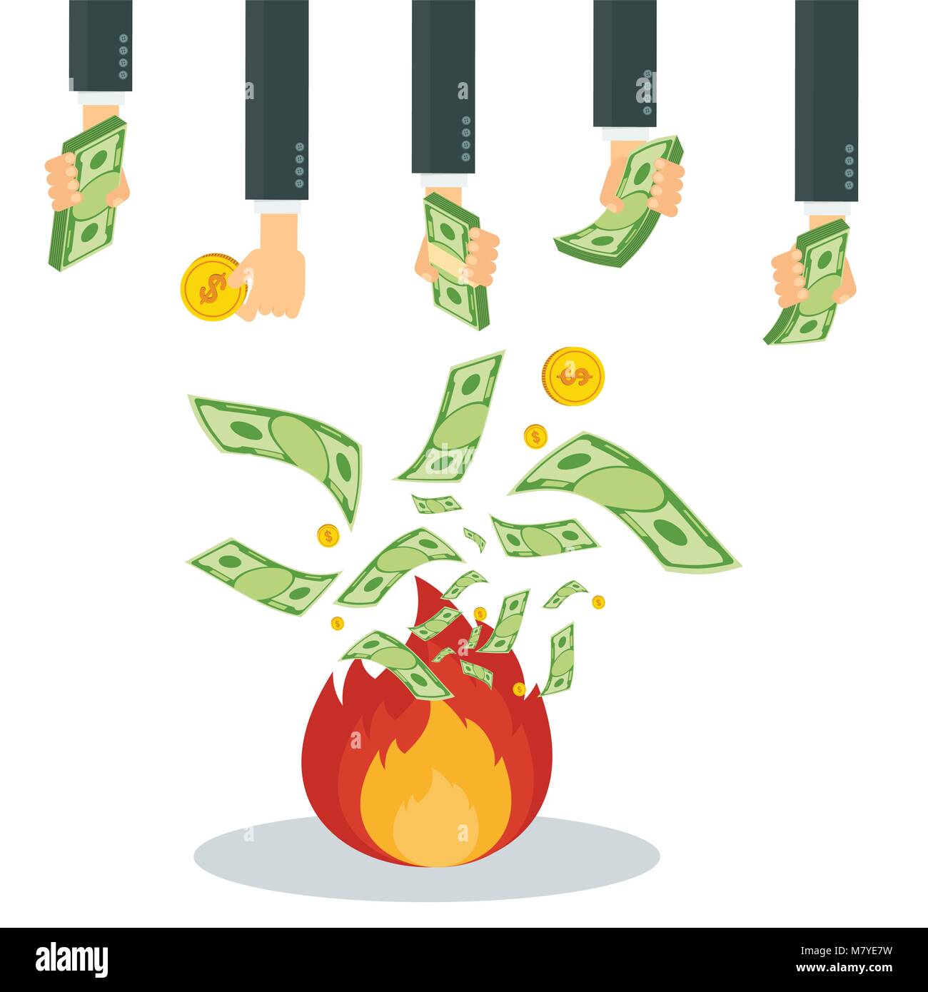 Wasting Money Cartoon