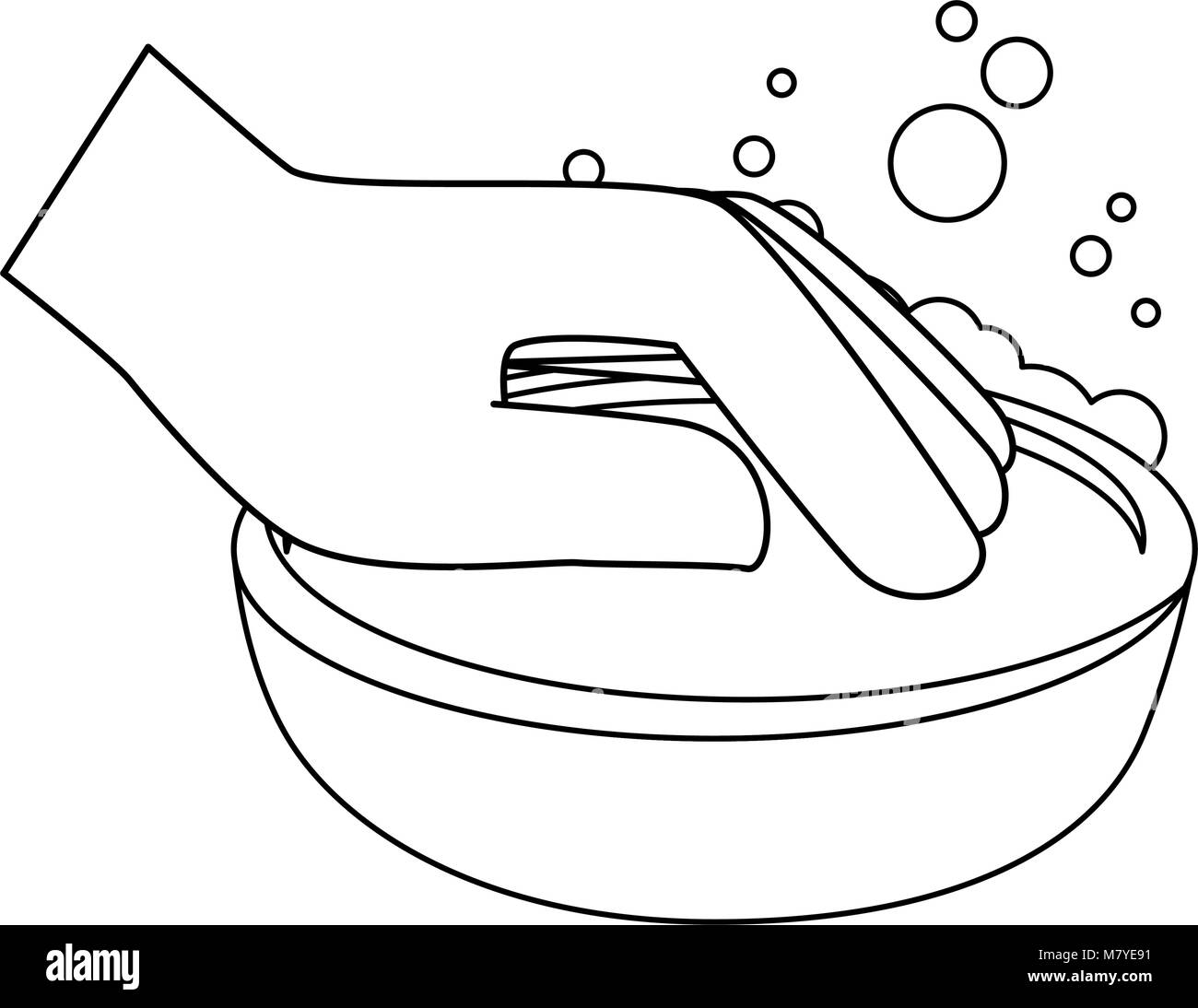 hand cleaning with soap vector illustration design Stock Vector Image ...