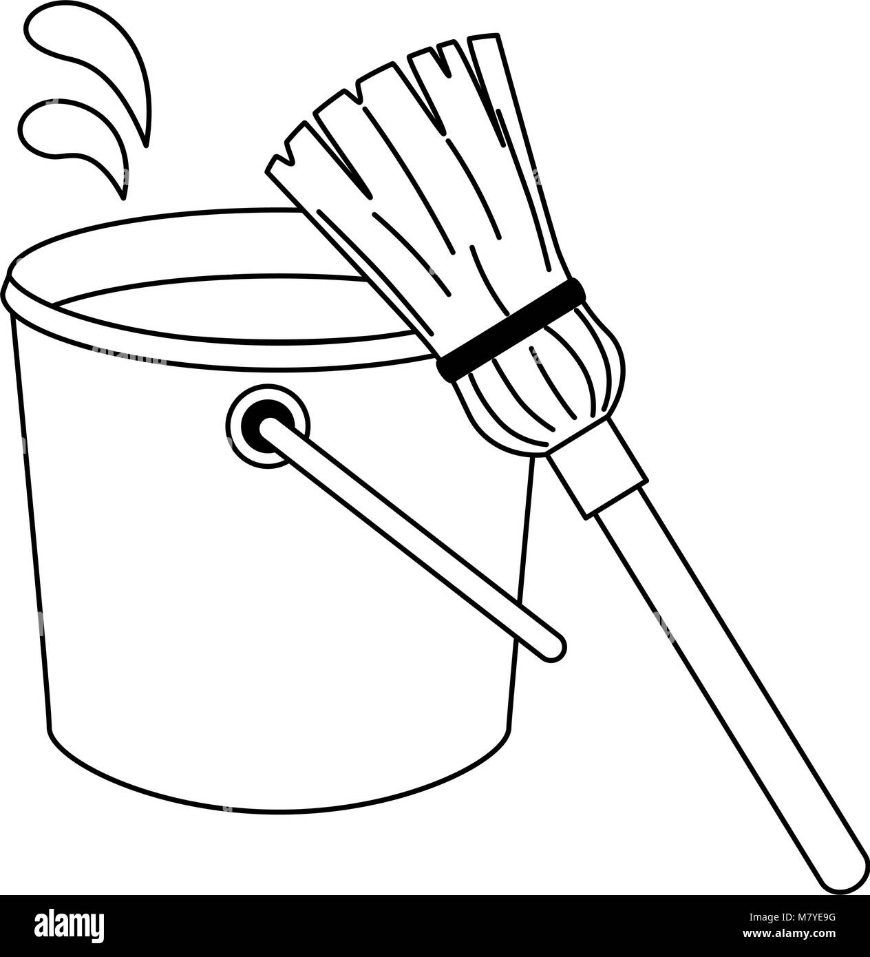 Mop And Bucket Coloring Sheets Coloring Pages