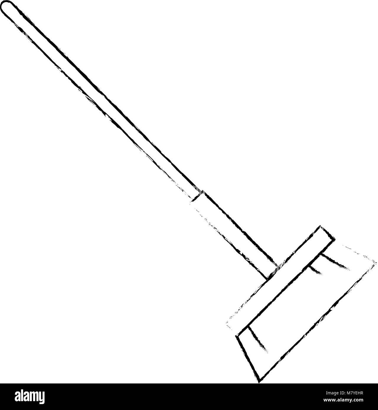 sweep broom isolated icon vector illustration design Stock Vector Image ...