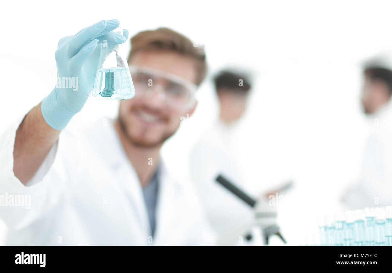closeup.a scientist doing experiments in the laboratory Stock Photo - Alamy