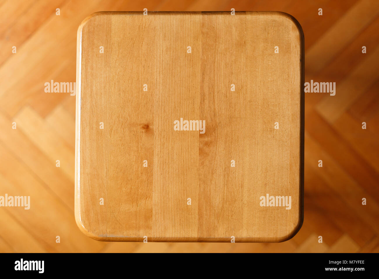 Top view of wooden stool, close up Stock Photo - Alamy