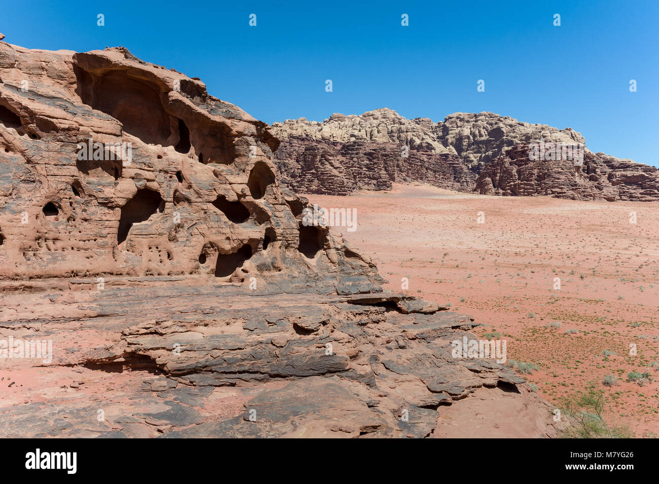 Wadi Rum , The Valley of the Moon, is a valley cut into the sandstone ...