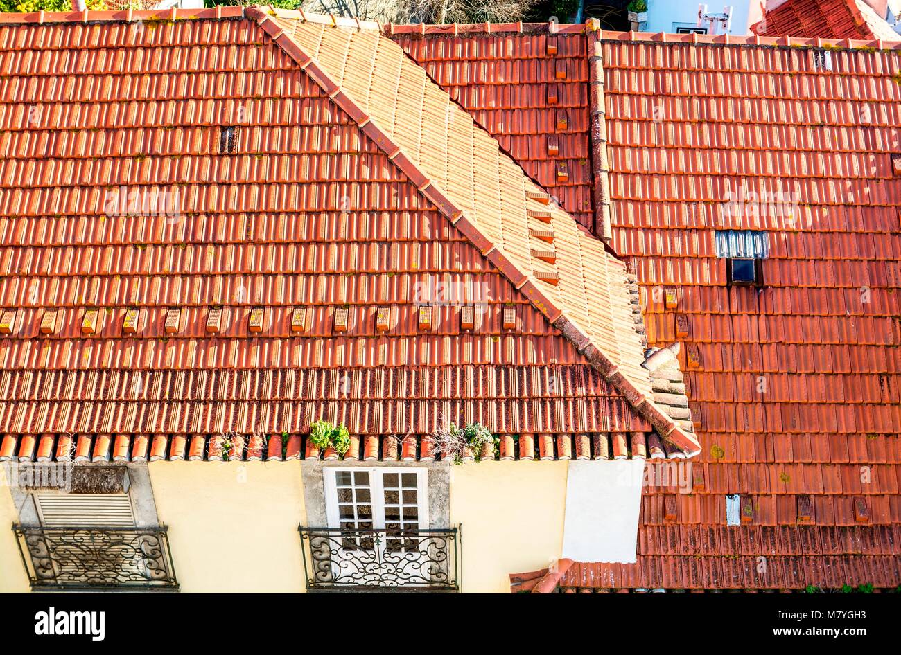 Slate roof top view hi-res stock photography and images - Alamy