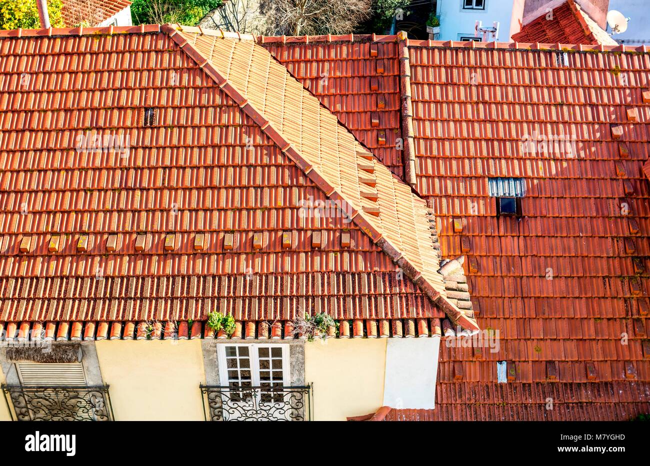 Slate roof top view hi-res stock photography and images - Alamy