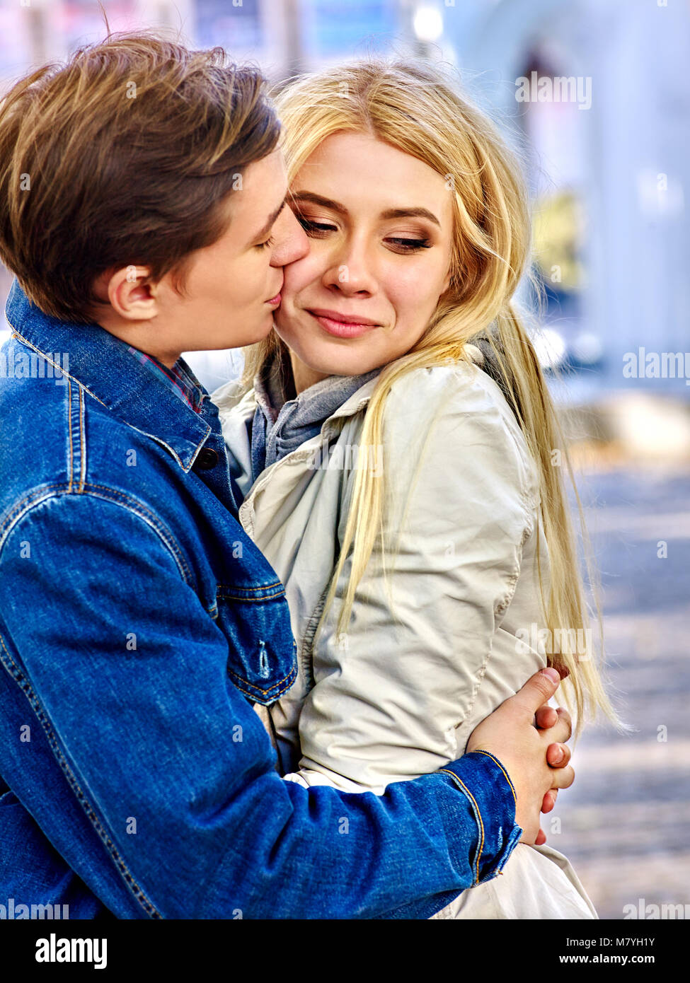 Spring couple walking park. Summer friends walk outdoor Stock Photo - Alamy