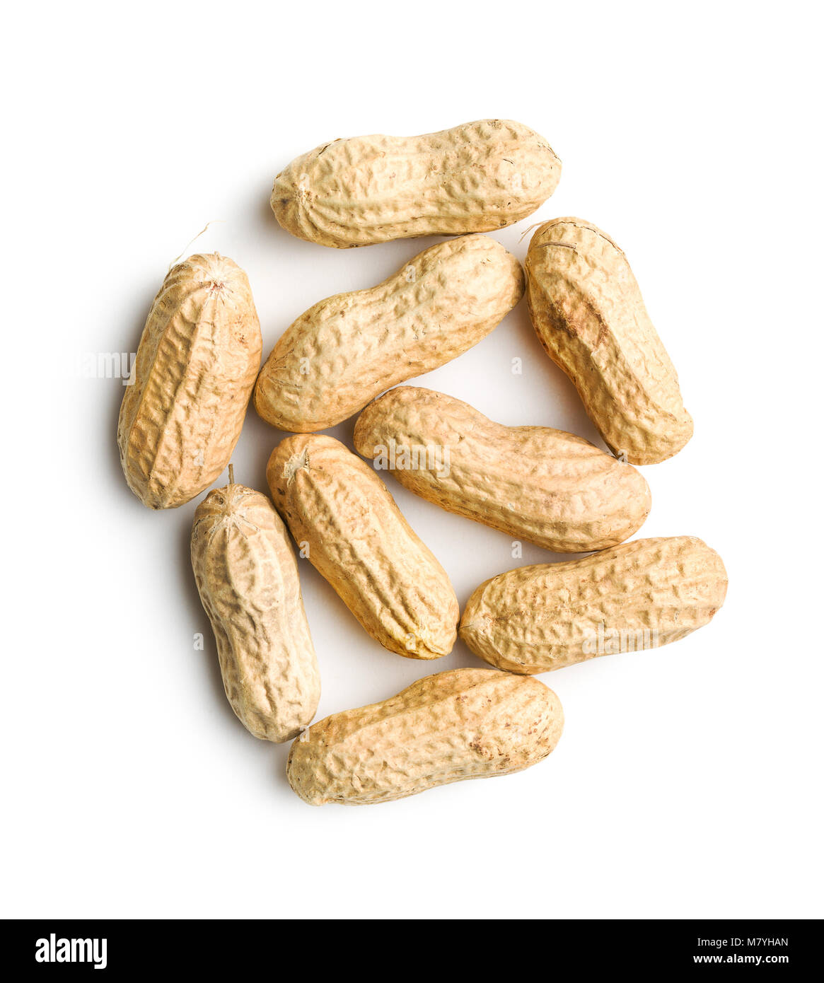 The unpeeled peanuts isolated on white background Stock Photo - Alamy
