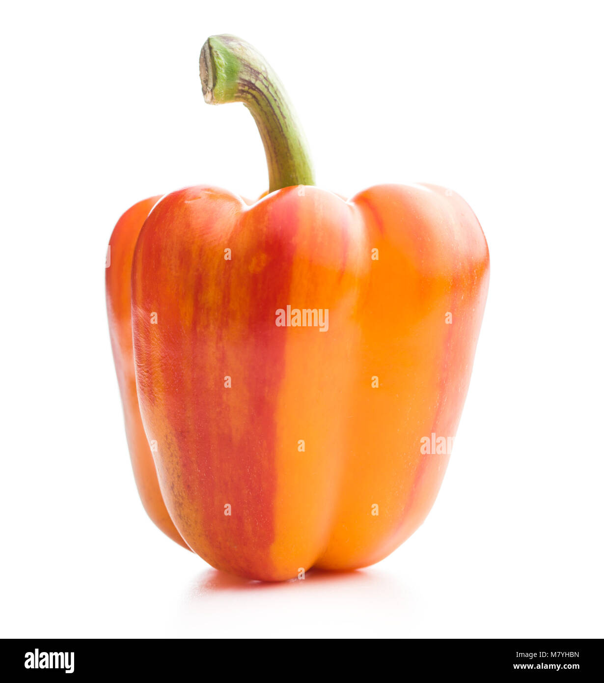 Double color bell pepper isolated on white background Stock Photo - Alamy