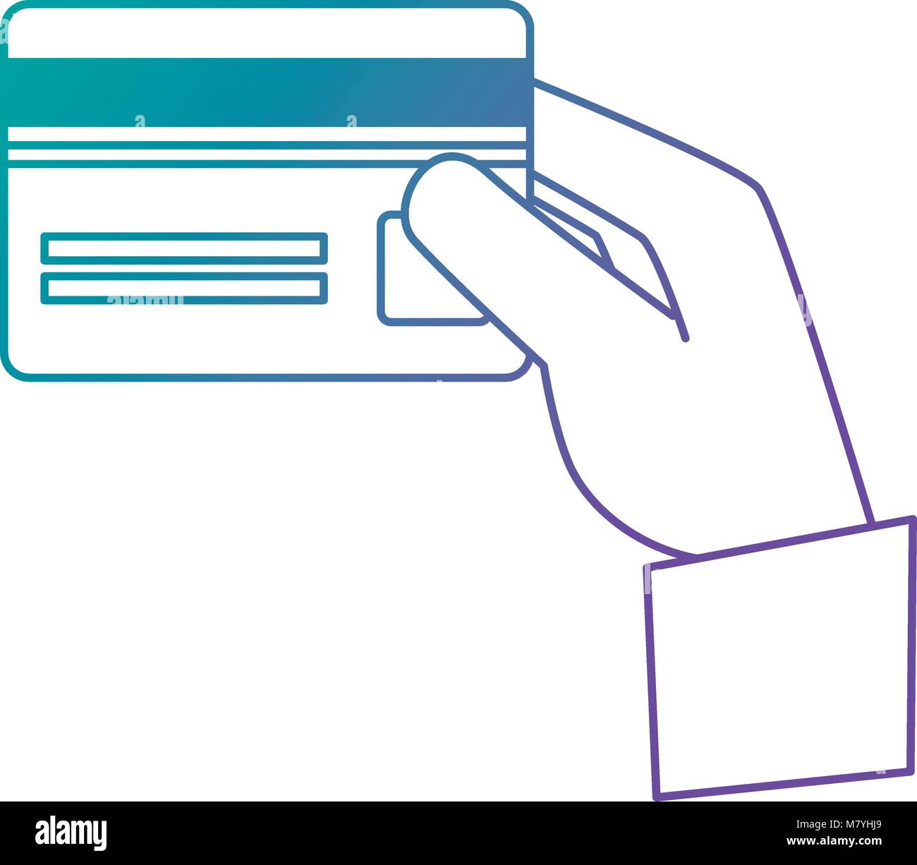 hand with credit card isolated icon Stock Vector Image & Art - Alamy