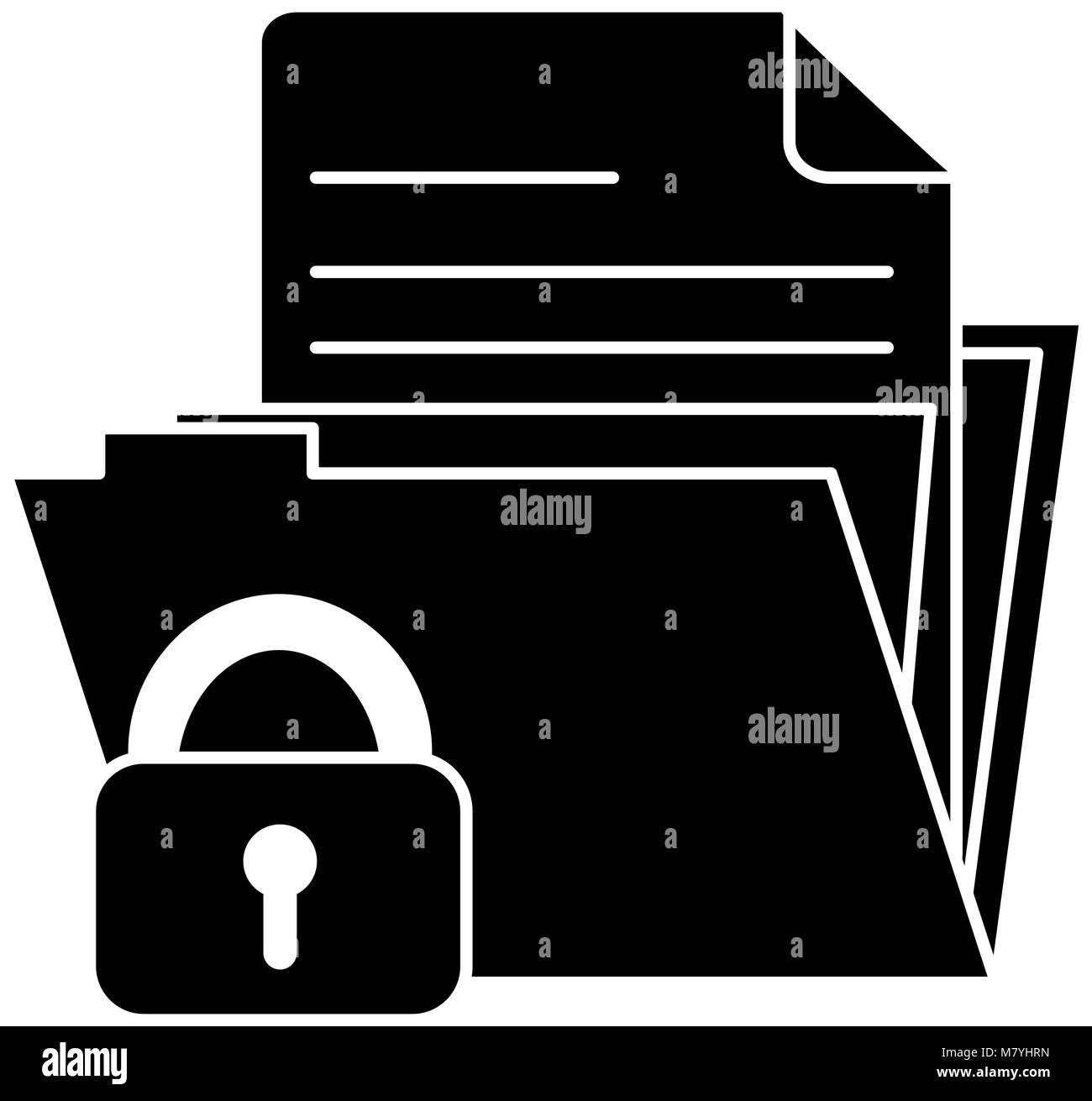 file folder with padlock Stock Vector Image & Art - Alamy