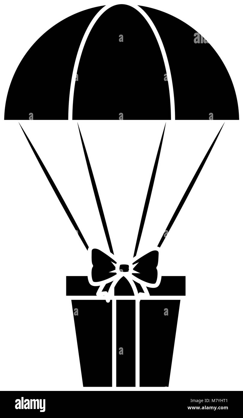 parachute with gift box present Stock Vector Image & Art - Alamy