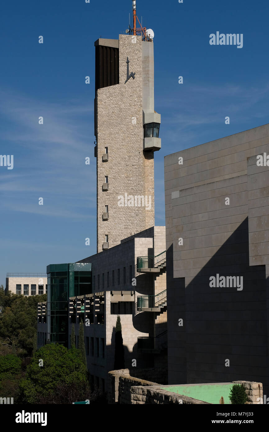 View of the Hebrew University of Jerusalem located on mount of Scopus ...