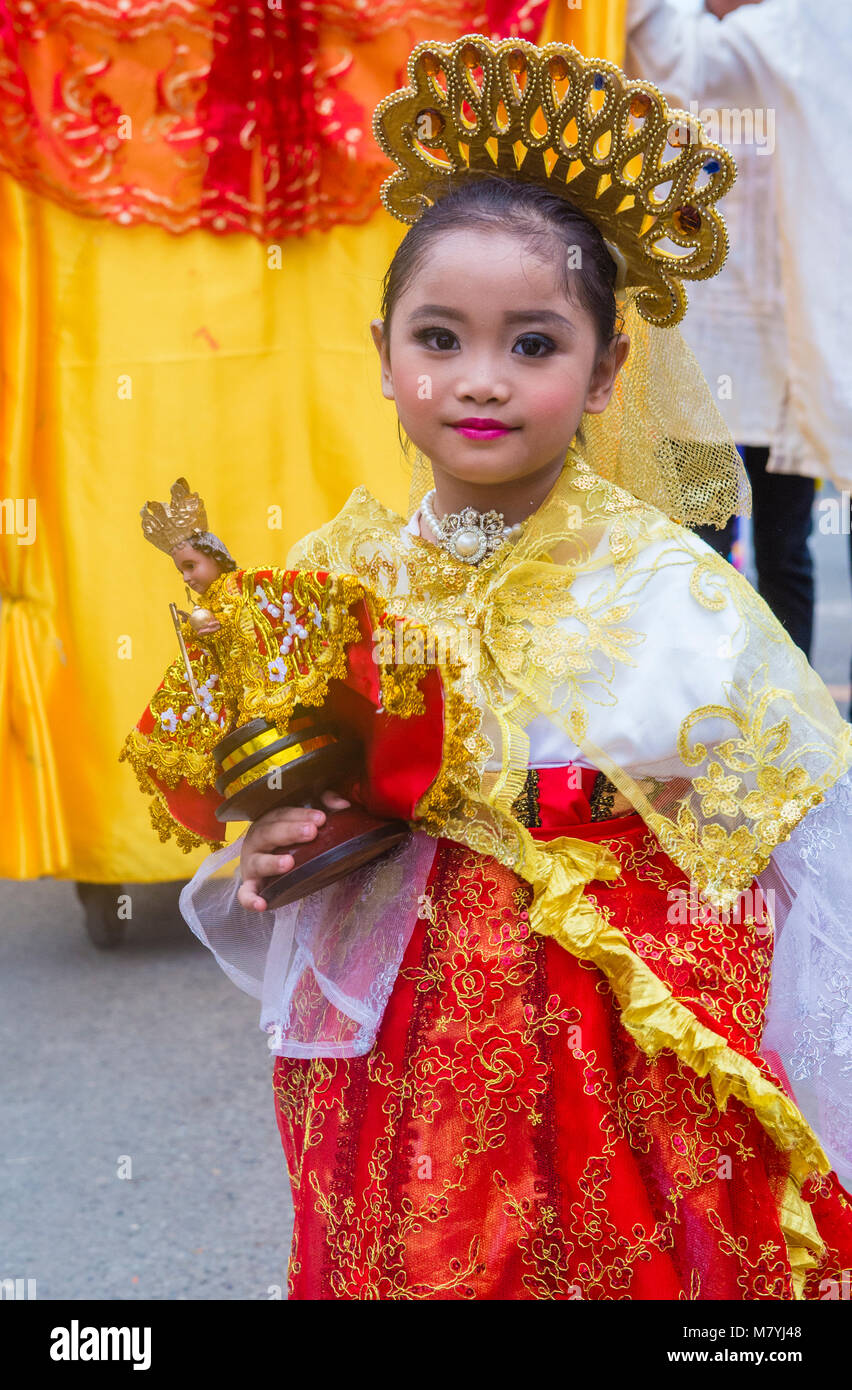 Participant in the Sinulog festival in Cebu city Philippines Stock ...