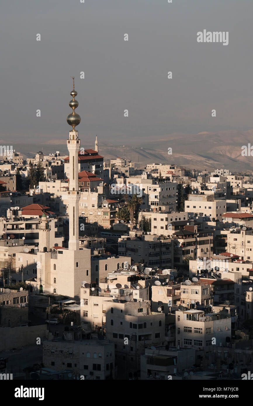View of Al-Issawiya or Isawiya an urban, Palestinian neighborhood ...
