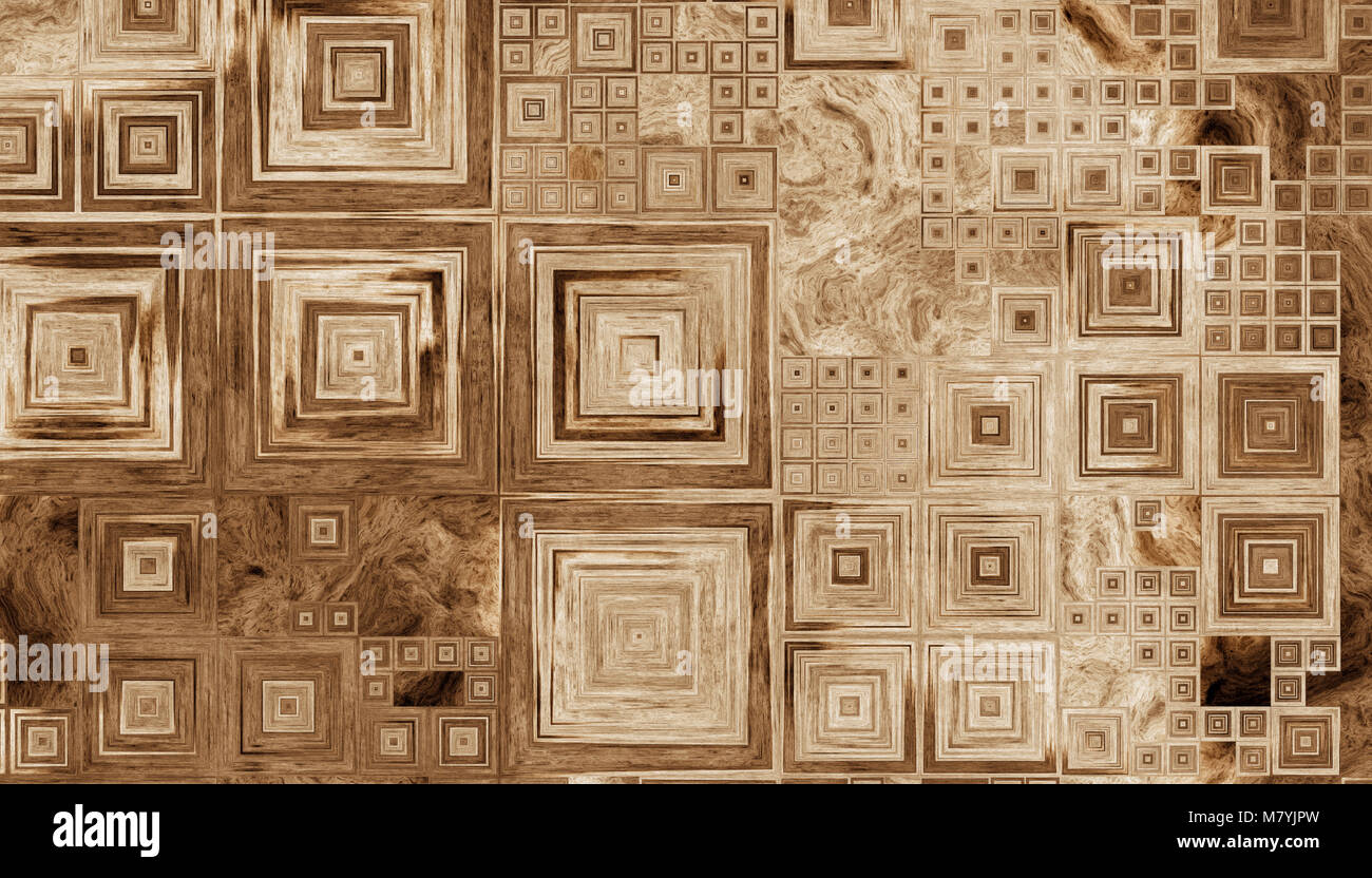 Grid of different size squares on a wooden background Stock Photo - Alamy