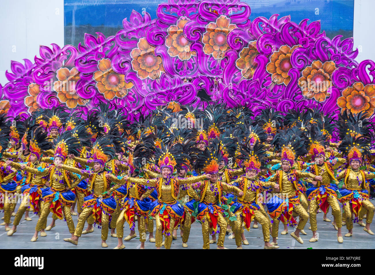 Participants in the Sinulog festival in Cebu city Philippines Stock ...