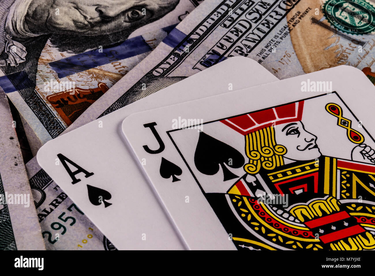 Blackjack Cards 21 High Resolution Stock Photography and Images - Alamy