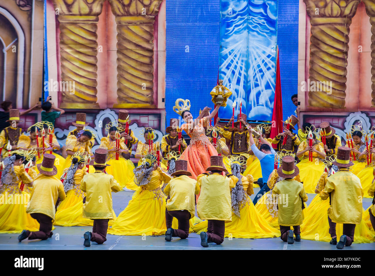 Participants in the Sinulog festival in Cebu city Philippines Stock ...