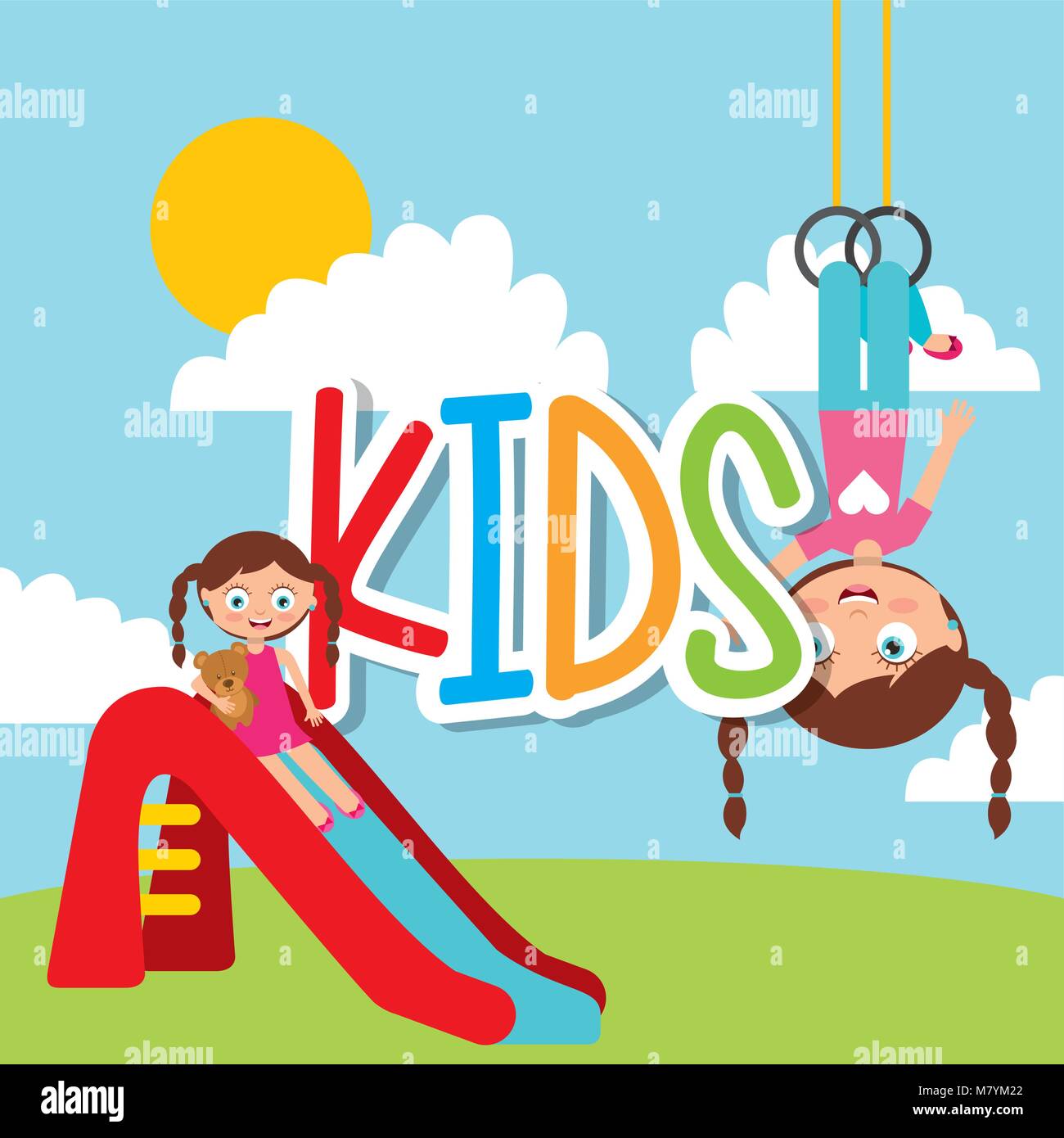 kids playing cartoon Stock Vector Image & Art - Alamy