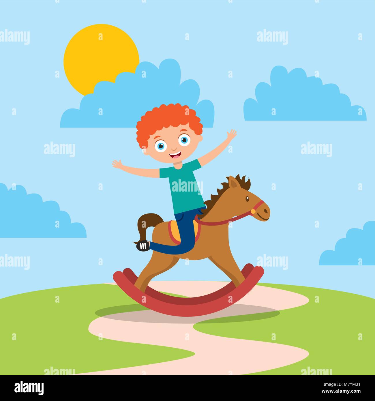 kids playing cartoon Stock Vector Image & Art - Alamy