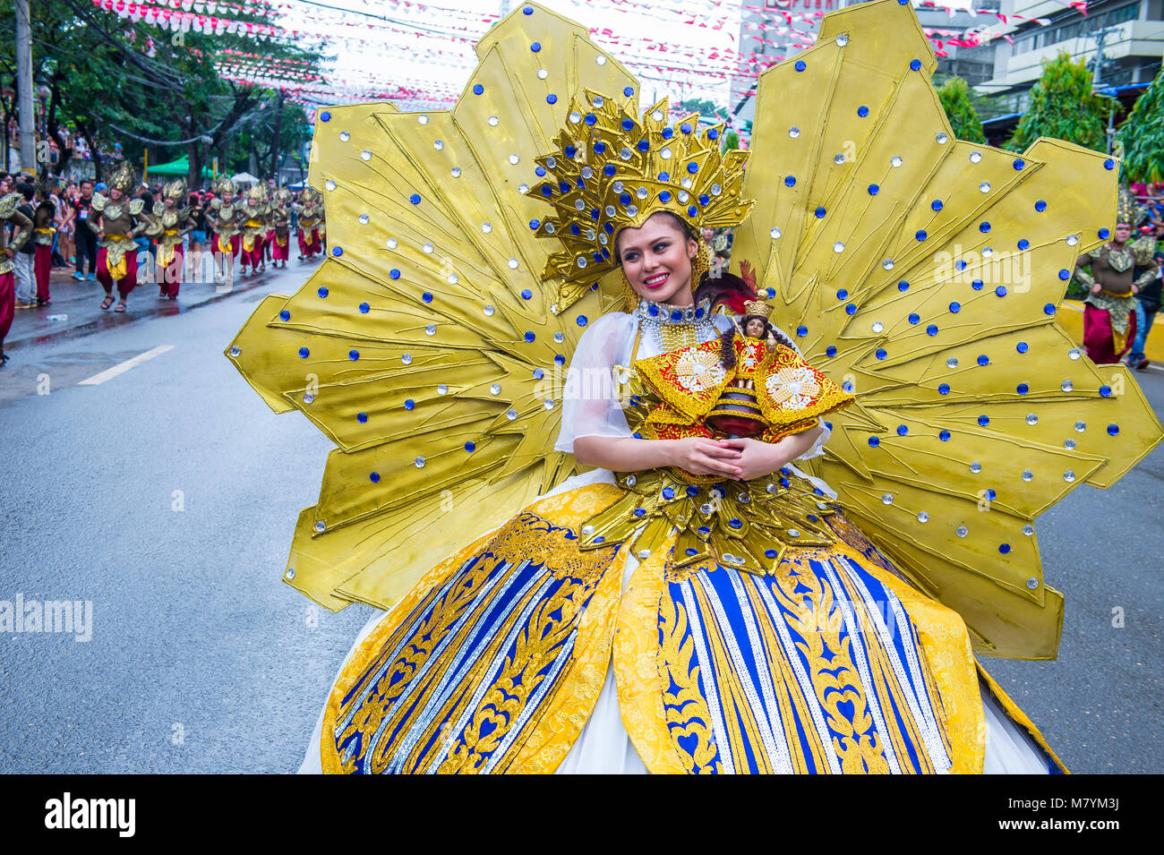 Participants in the Sinulog festival in Cebu city Philippines Stock ...