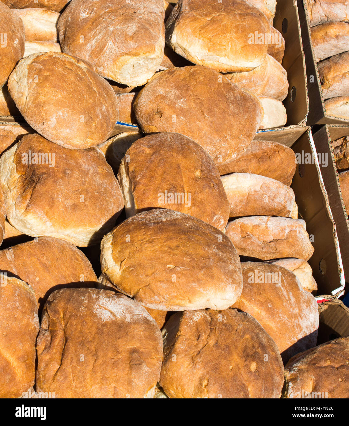 Traditional Turkish style made bread loaf Stock Photo - Alamy