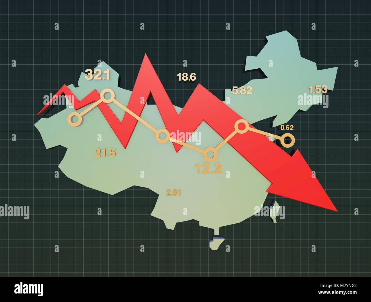 Decline chinas financial economy hi-res stock photography and images ...