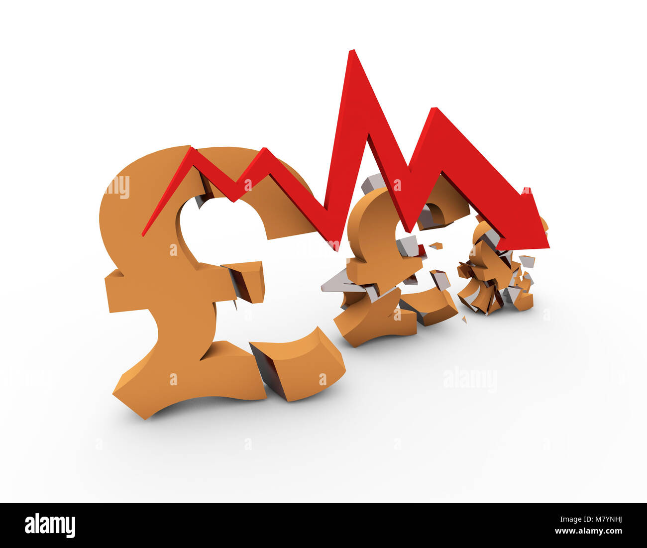 Chart currency british arrow hi-res stock photography and images - Alamy