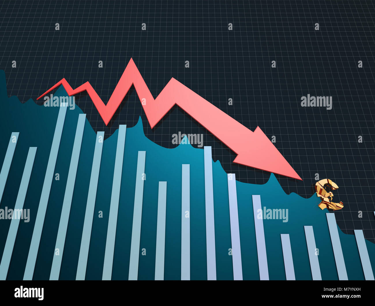 Chart currency british arrow hi-res stock photography and images - Alamy