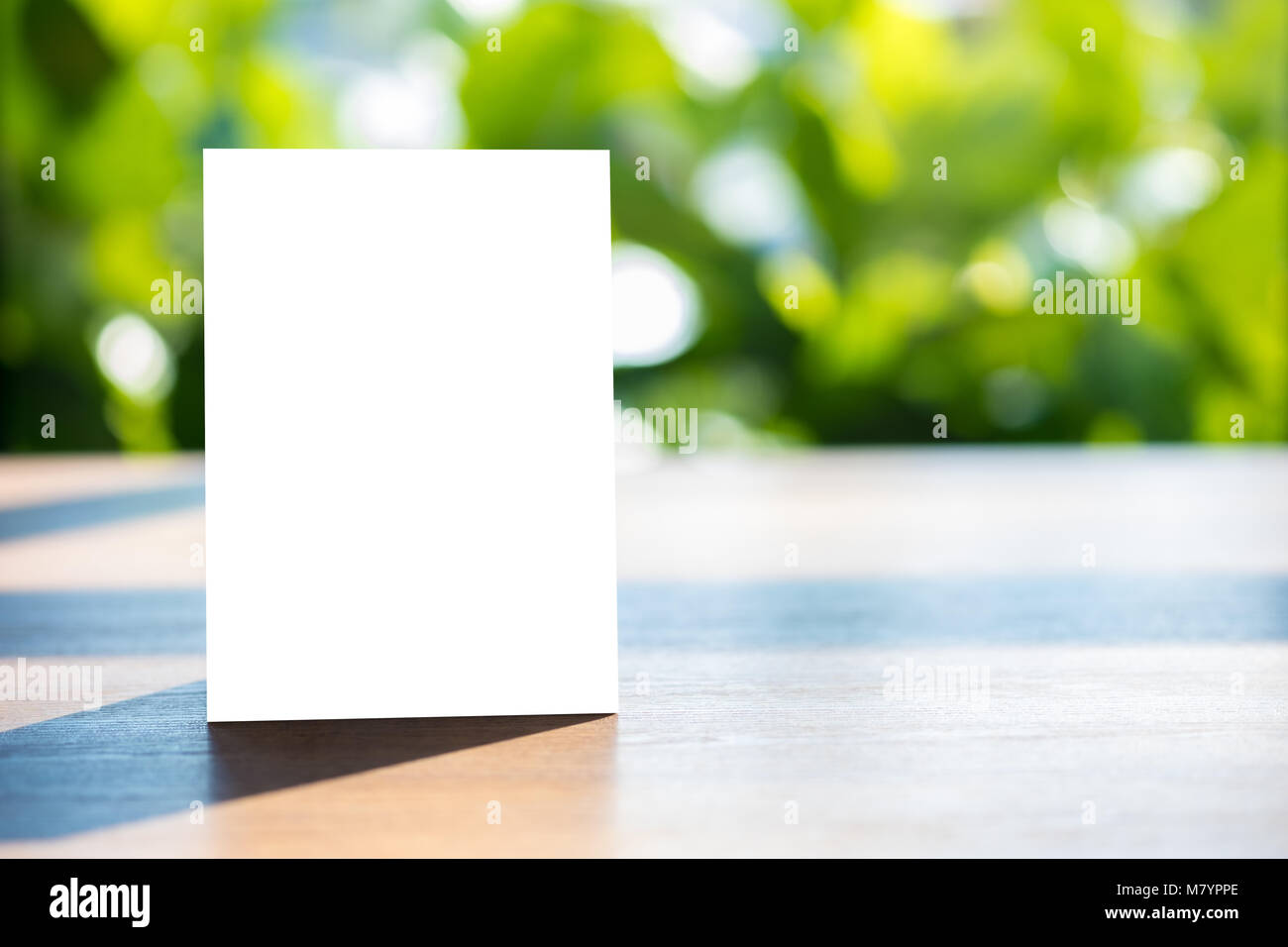 Stand Mock up Menu frame tent card blurred background design key visual ...