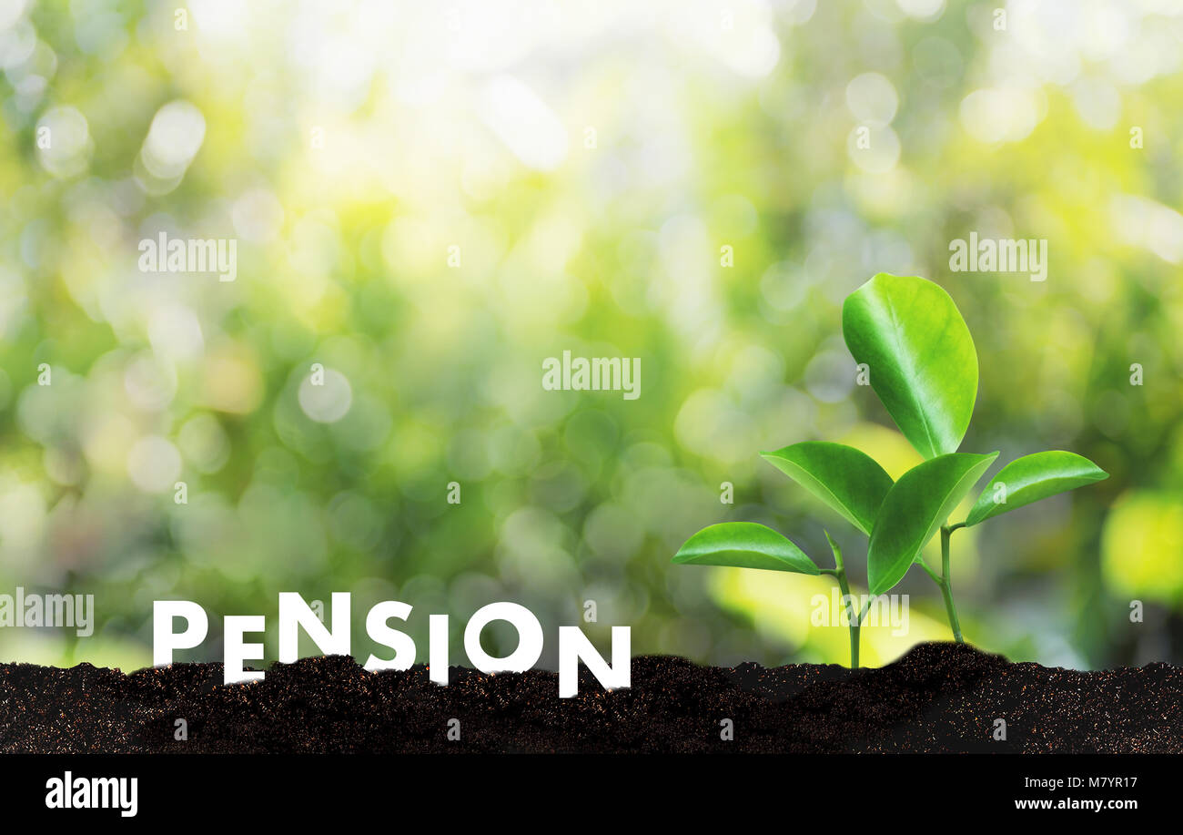 Pension money savings financial concept and retirement and people ...