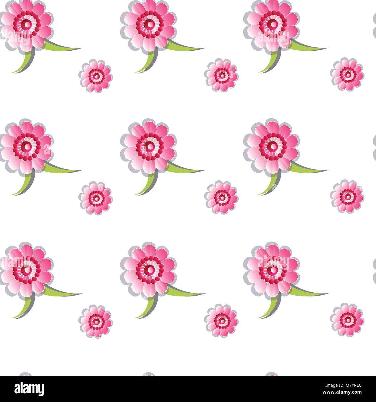 Flowers Ornament Seamless Pattern Spring Vintage Background Stock ...