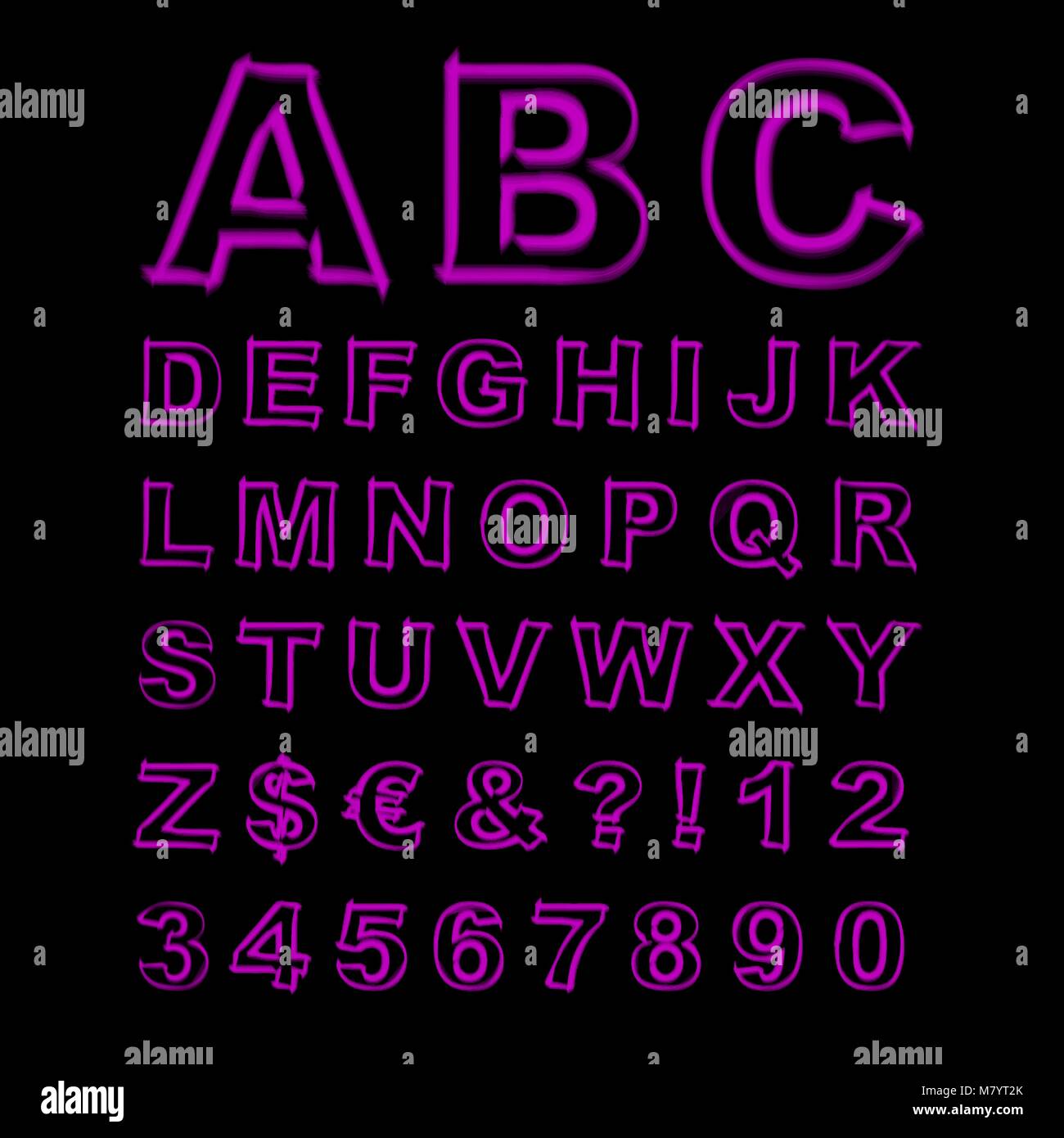 Neon purple letter a Stock Vector Images - Alamy