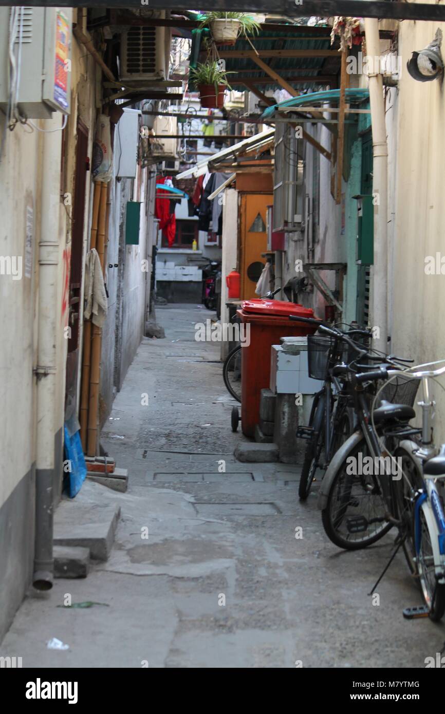Alleyway in Shanghai, China Stock Photo - Alamy