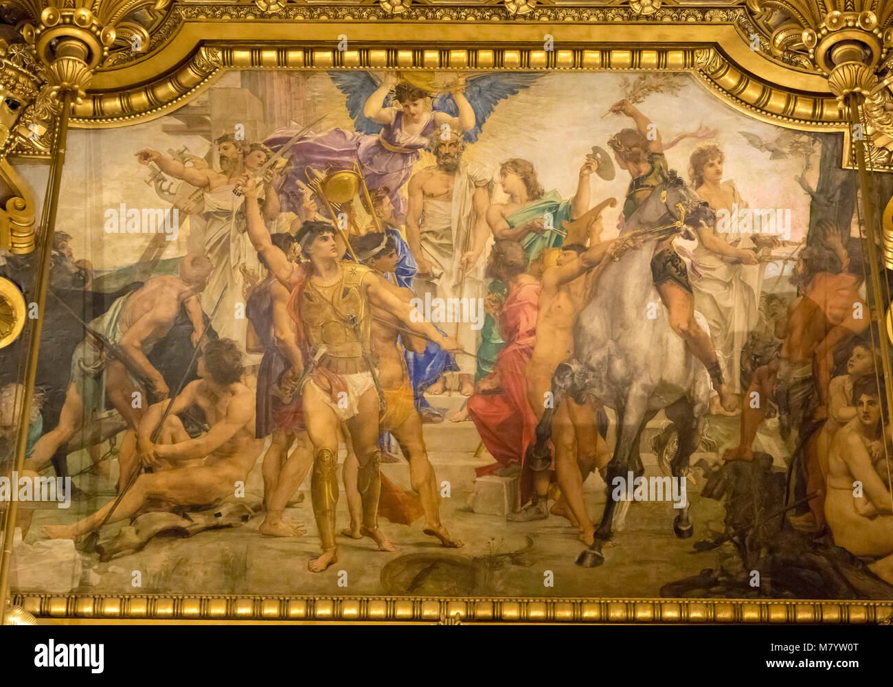 paintings by Paul-Jacques-Aimé Baudry, grand foyer, Garnier Opera House ...