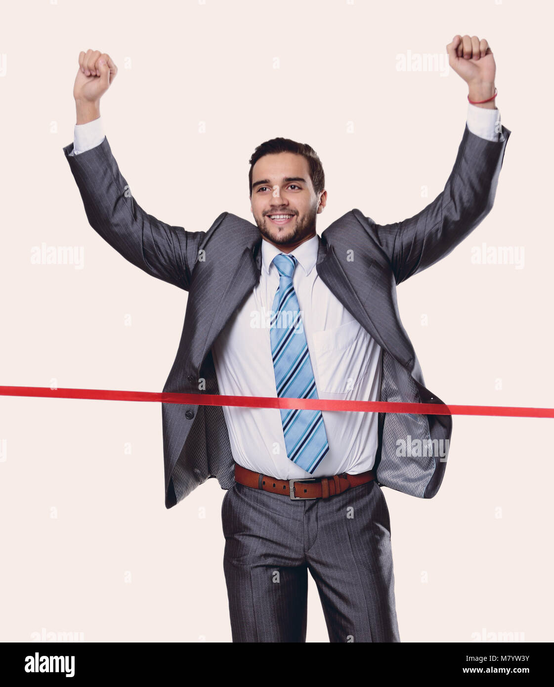 the concept of victory. jubilant businessman Stock Photo - Alamy