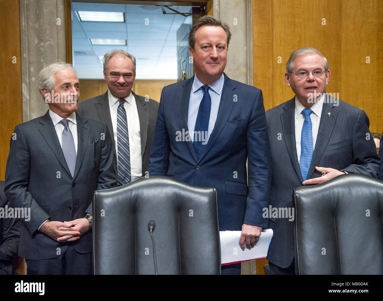 Washington, USA. 13th Mar, 2018. Former Prime Minister David Cameron of ...