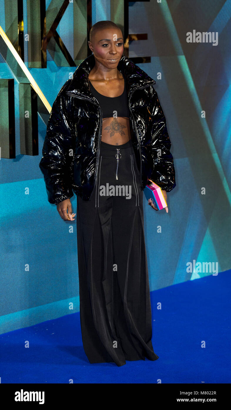 London, UK. 13th March, 2018. Laura Mvula attends the European premiere ...